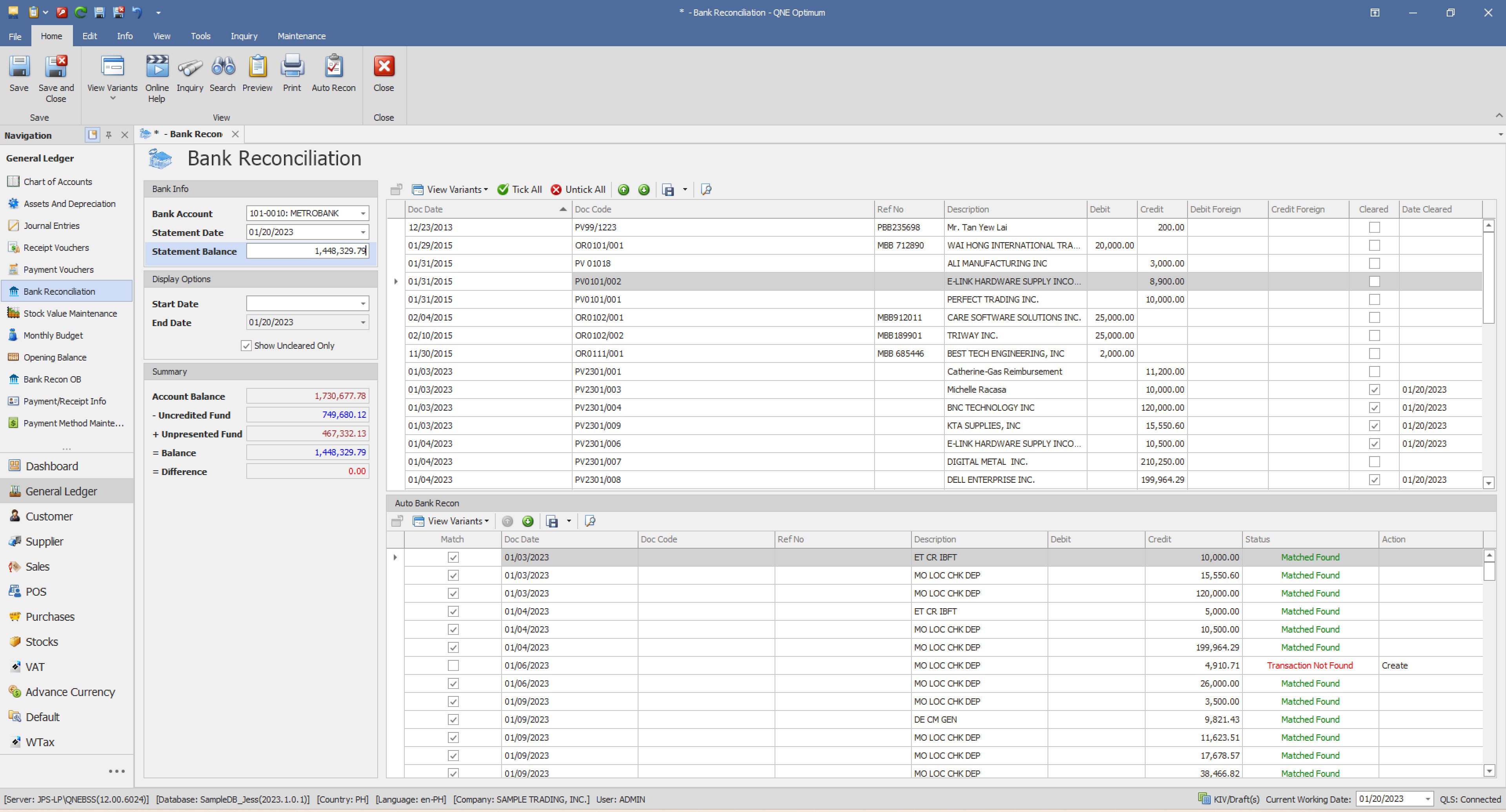 QNE Optimum Features - Auto Bank Reconciliation - QNE Software | No. 1 ...